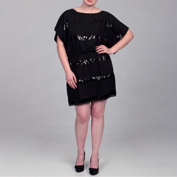 Jessica Simpson | Dresses | Jessica Simpson Black Sequin Mini Dress ...